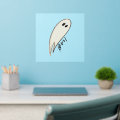 Boo Hand-Drawn Ghost Illustration Wall Decal | Zazzle