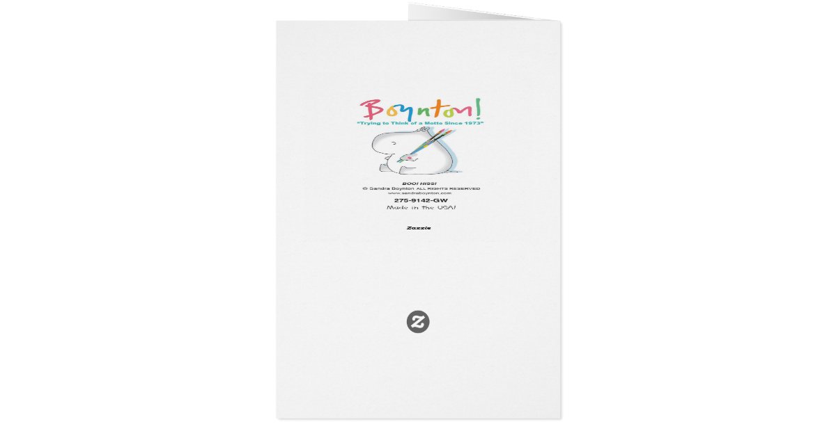 BOO! HISS! CARD | Zazzle