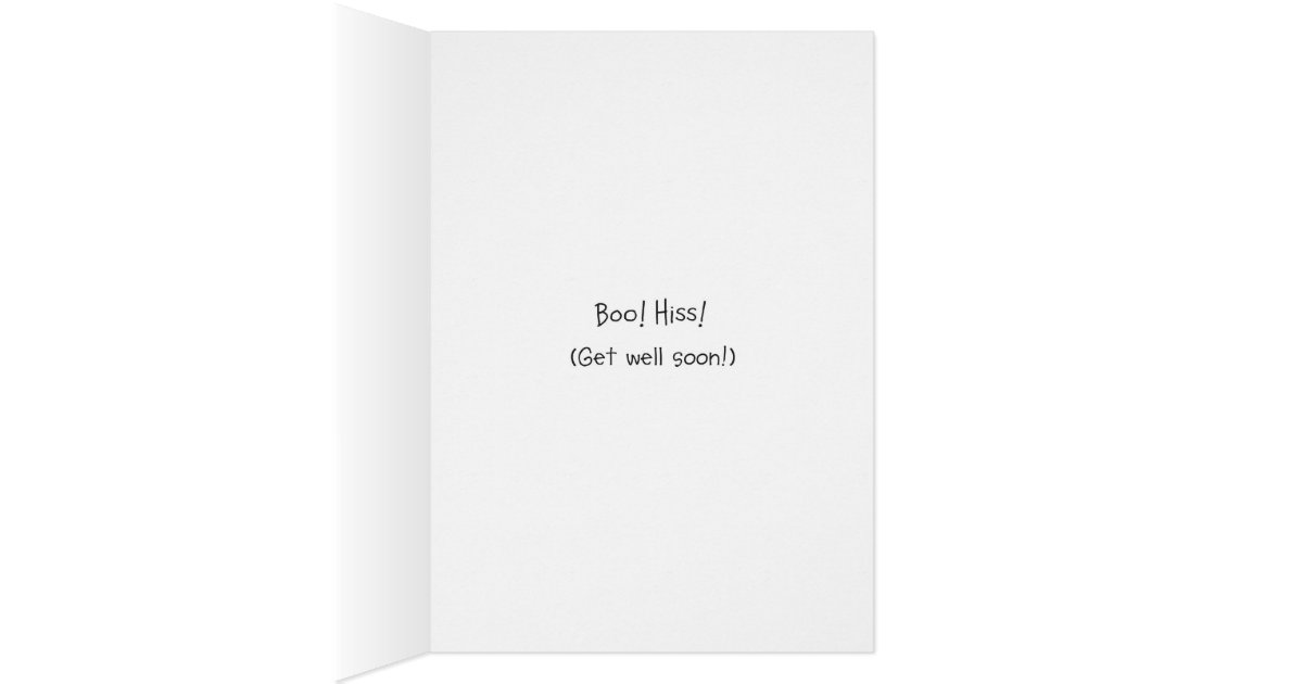 BOO! HISS! CARD | Zazzle