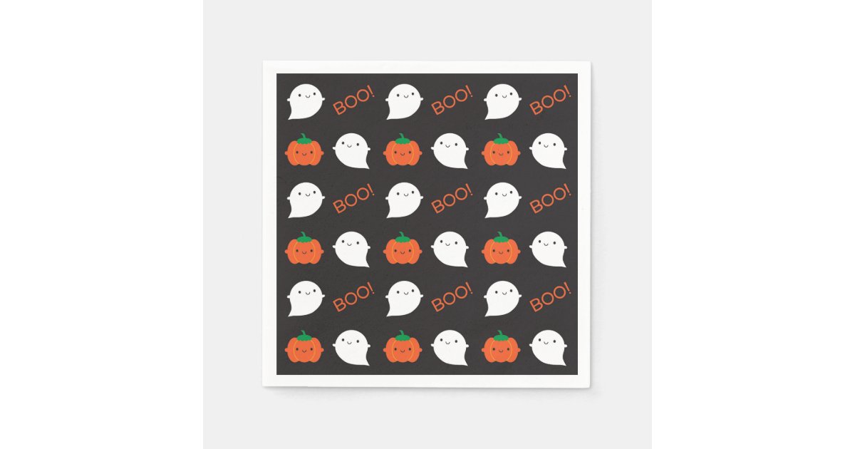 Boo! It's Halloween Paper Napkins | Zazzle
