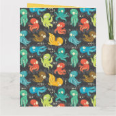 Boo Octopus Cute Multicolor Kids Birthday Card | Zazzle