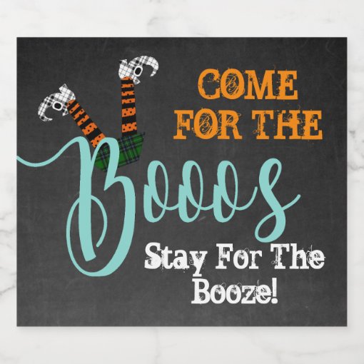 Boo On Boos And Booze Party Beer Bottle Labels | Zazzle