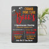 Boo On Halloween Booze And Boo's Cocktail Party Invitation | Zazzle