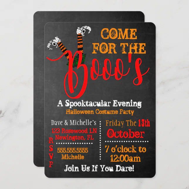 Boo On Halloween Booze And Boo's Cocktail Party Invitation | Zazzle