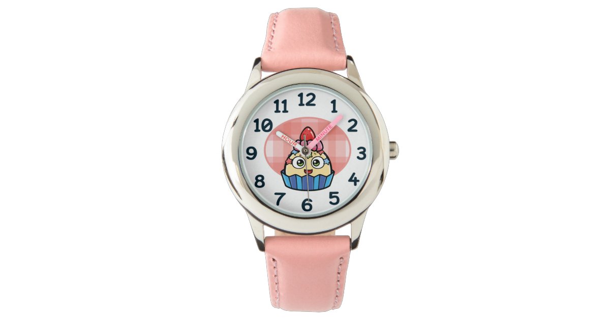 Boo Pink Cupcake Watch | Zazzle