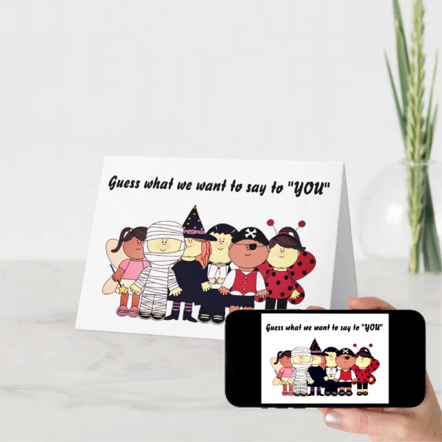 ***BOO TO YOU*** FROM SOME CUTE KIDS!!!! CARD | Zazzle