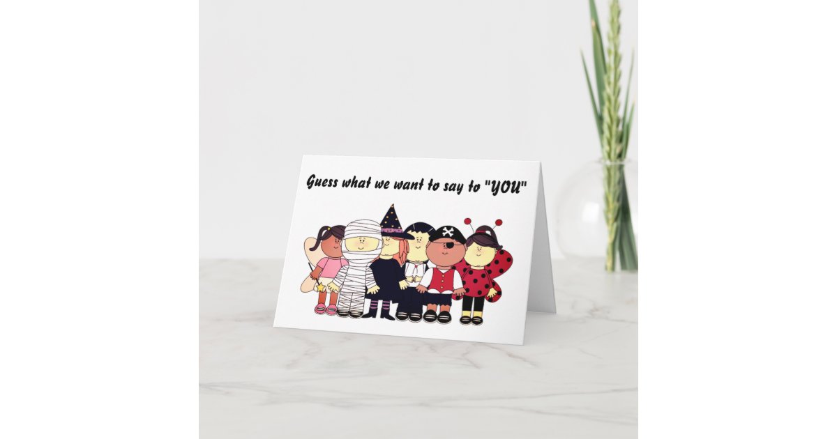 ***BOO TO YOU*** FROM SOME CUTE KIDS!!!! CARD | Zazzle