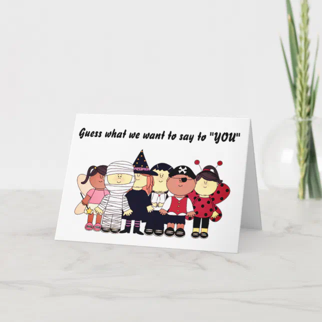 ***BOO TO YOU*** FROM SOME CUTE KIDS!!!! CARD | Zazzle