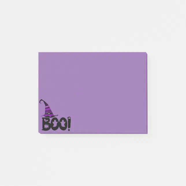 Boo! w/Hat Post-it Notes | Zazzle