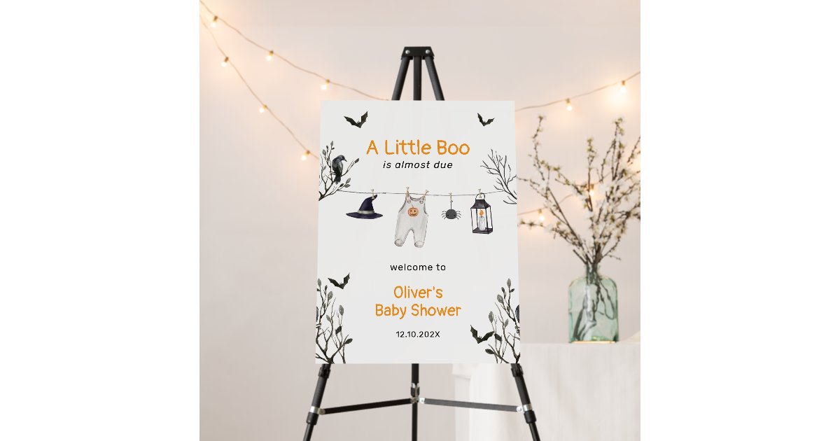 Boo Witch Clothesline Baby Shower Welcome Sign | Zazzle