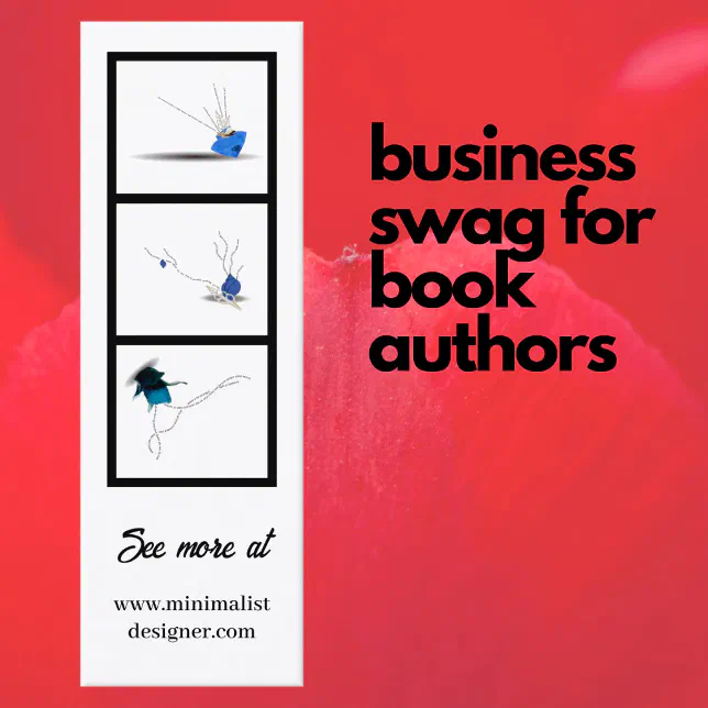 Book author promotional swag amazing bookmark mini business card | Zazzle