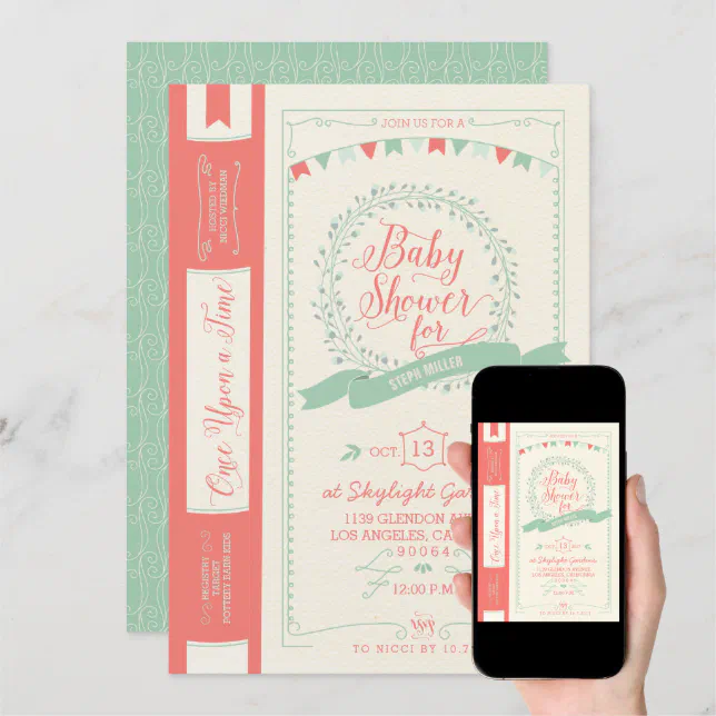 Book Baby Shower Invitations - Fairy Tale Invites | Zazzle