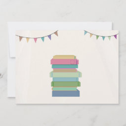 Book Birthday Invite Library Reading Photo Reading | Zazzle