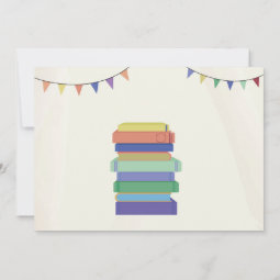 Book Birthday Library Invite Reading Photo Reading | Zazzle