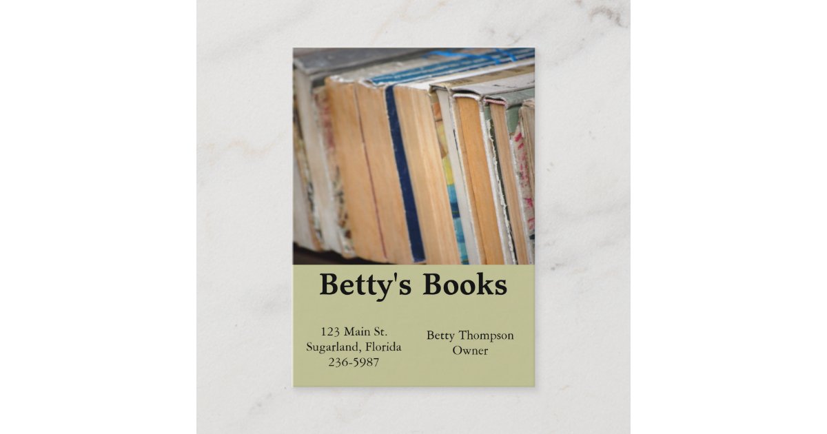 Book Business Cards | Zazzle