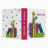 Book Club, Bookworm, Kaleidoscope Collection 3 Ring Binder | Zazzle