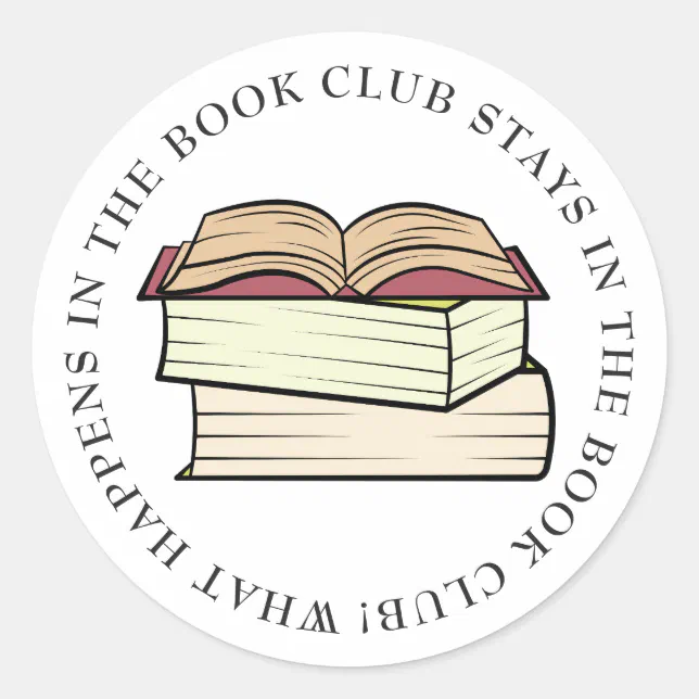 Book Club Classic Round Sticker | Zazzle