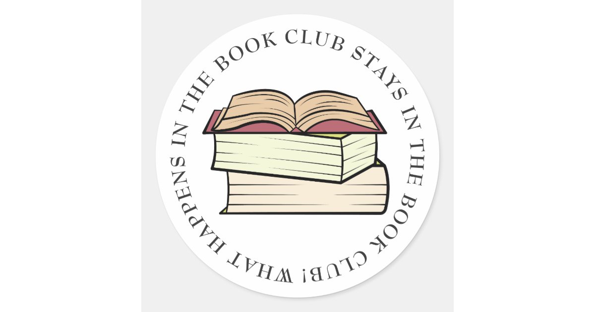 Book Club Classic Round Sticker | Zazzle