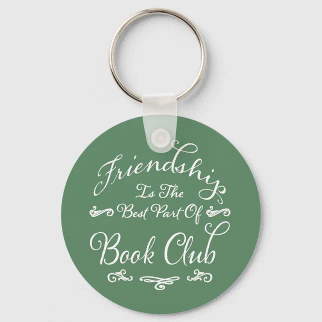 Book Club Friendship Key Holder Green Keychain | Zazzle