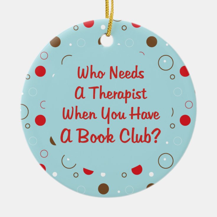 book club fun ceramic ornament | Zazzle