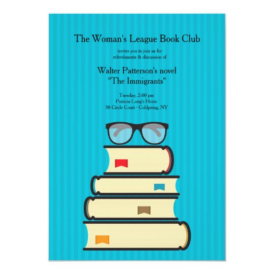 Book Club Invitation Zazzle Book Club Invitation Zazzle