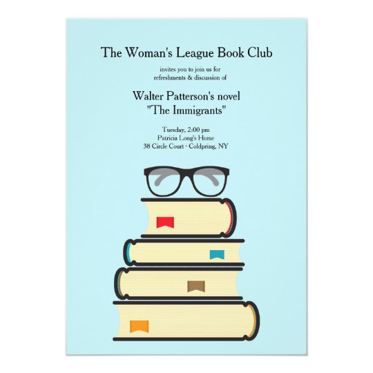 Book Club Invitation (You Pick Background Color) | Zazzle.com