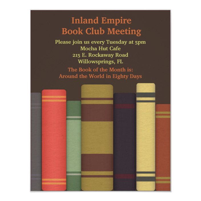 Book Club Meeting Invitations | Zazzle.com