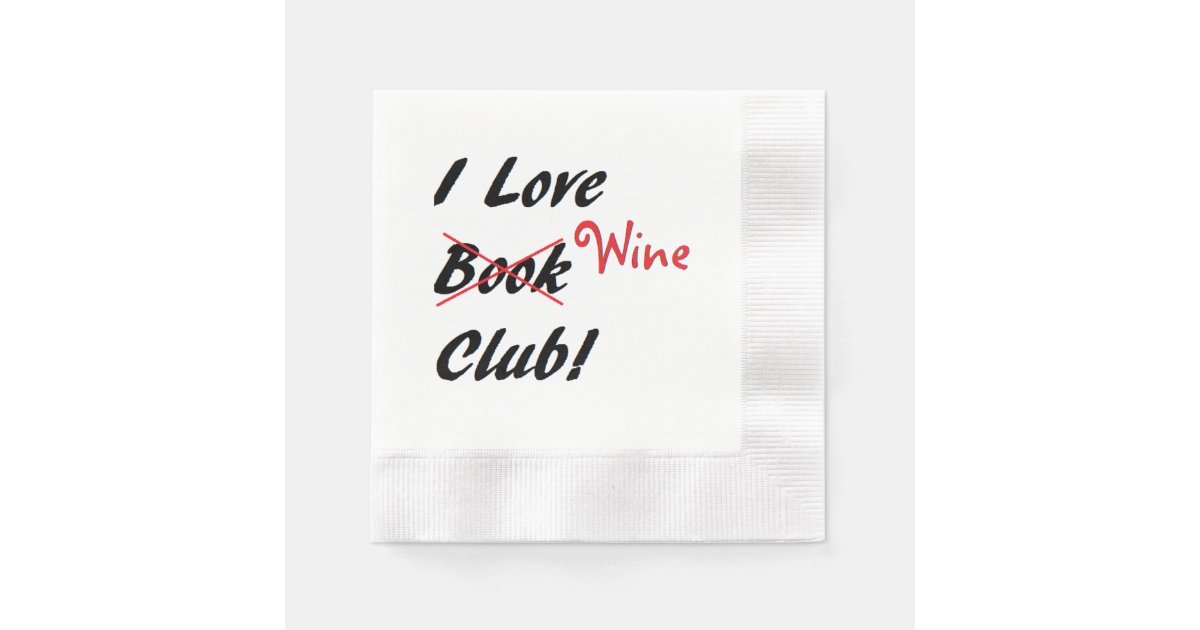 "Book Club" Paper Napkins | Zazzle