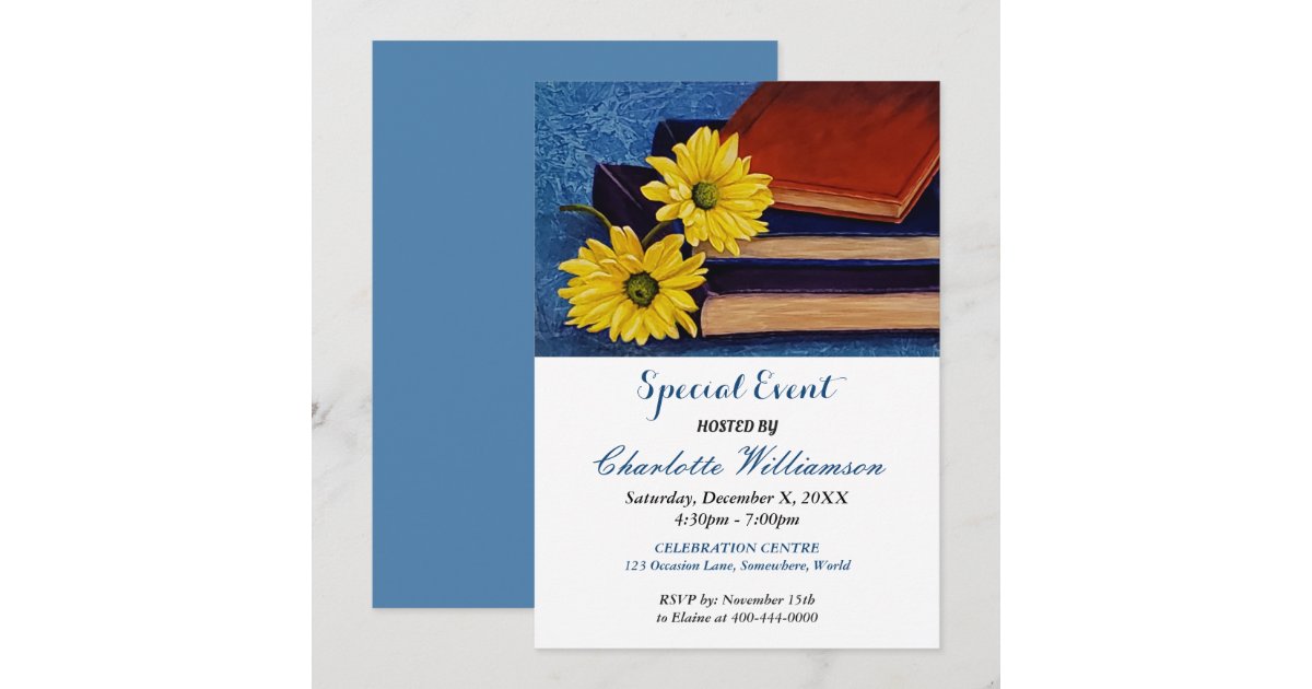 BOOK CLUB PARTY EVENT INVITE | Zazzle