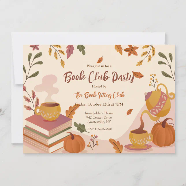Book Club Party Invitation | Zazzle