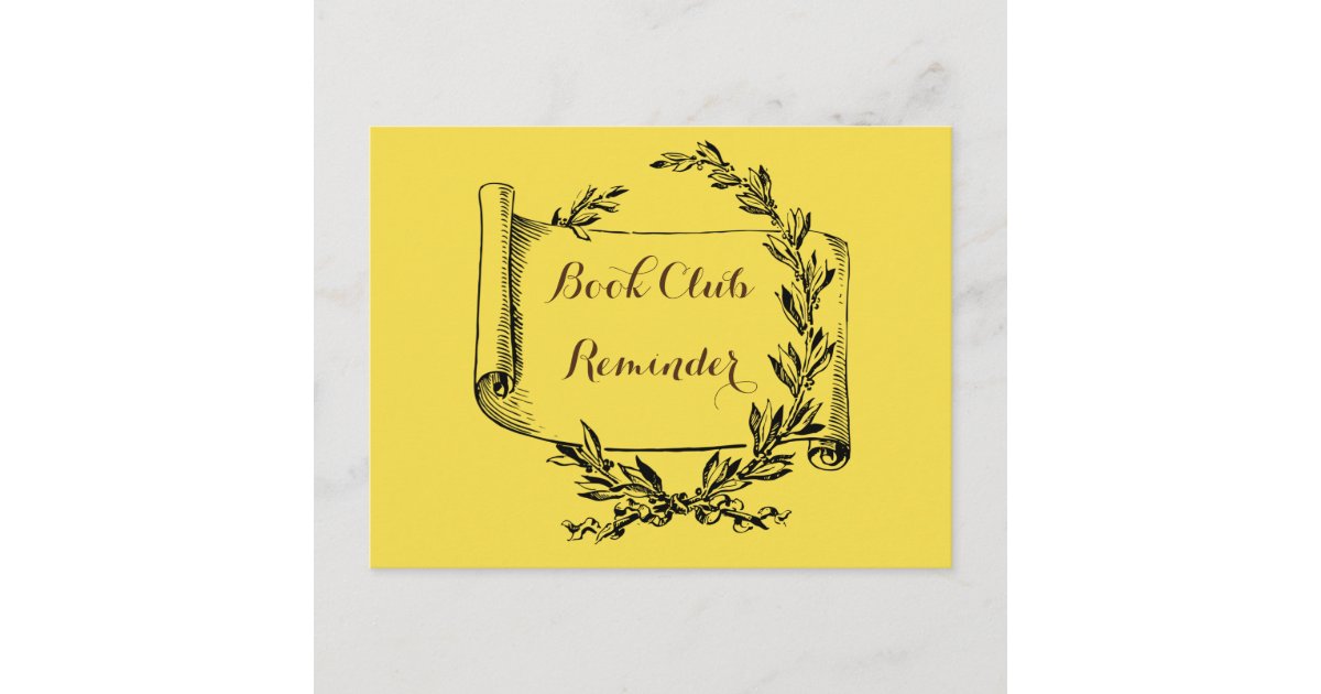 Book Club Reminder Postcard | Zazzle
