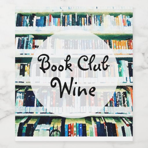 Book Club Wine Label | Zazzle