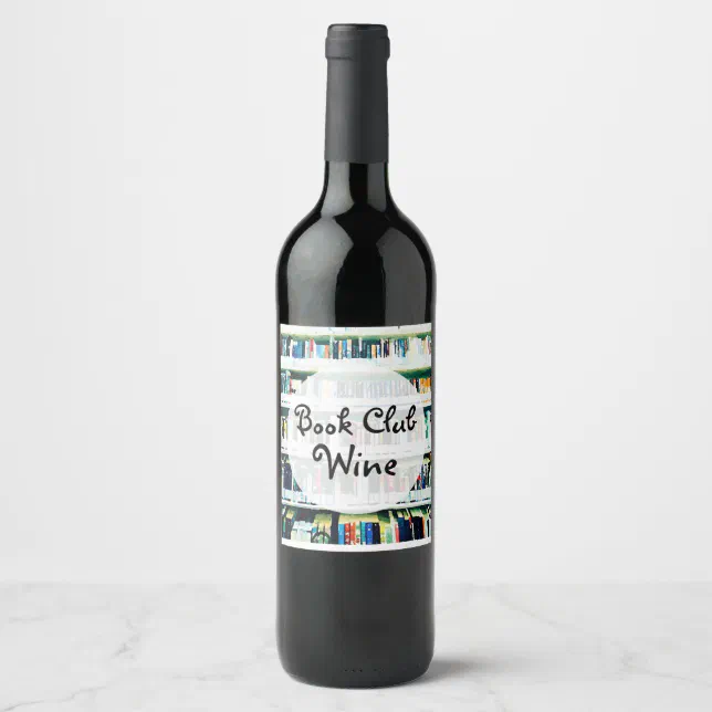 Book Club Wine Label | Zazzle