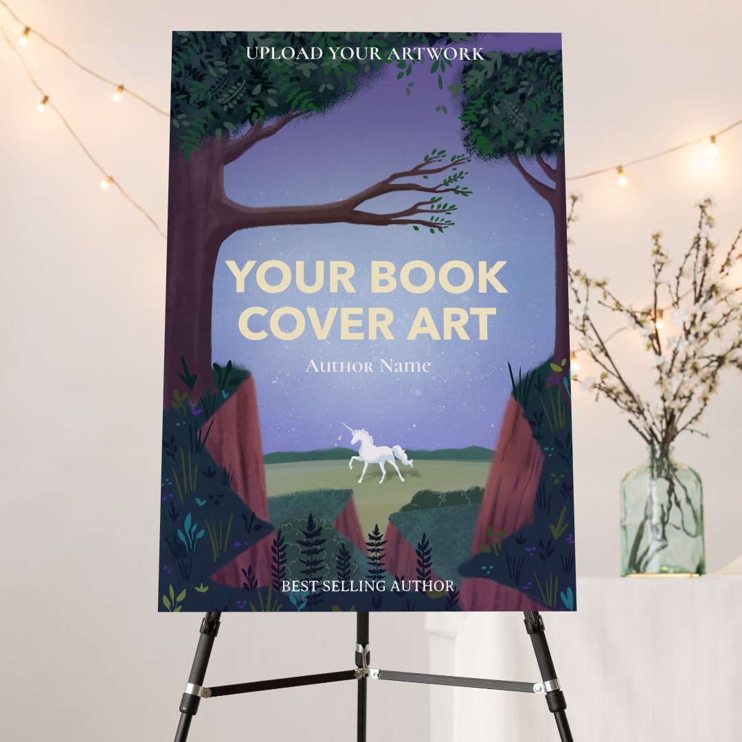 Book Cover Art | Author Book Launch Promotional Foam Board | Zazzle