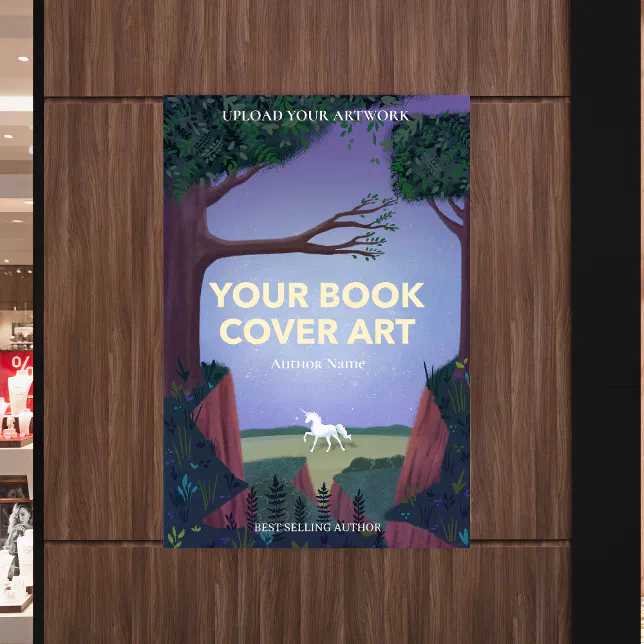 Book Cover Art | Author Book Launch Promotional Poster | Zazzle
