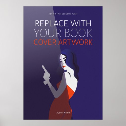 Book Cover Artwork | Author Writer Promotional Poster | Zazzle