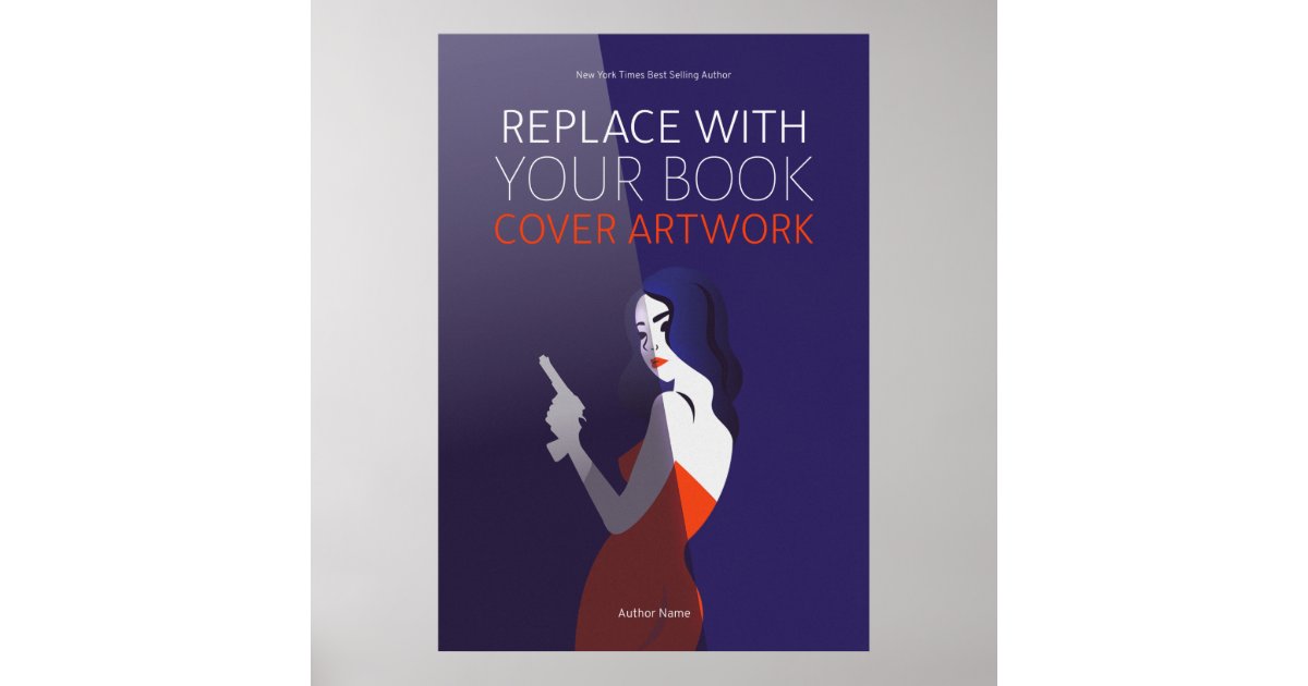 Book Cover Artwork | Author Writer Promotional Poster | Zazzle