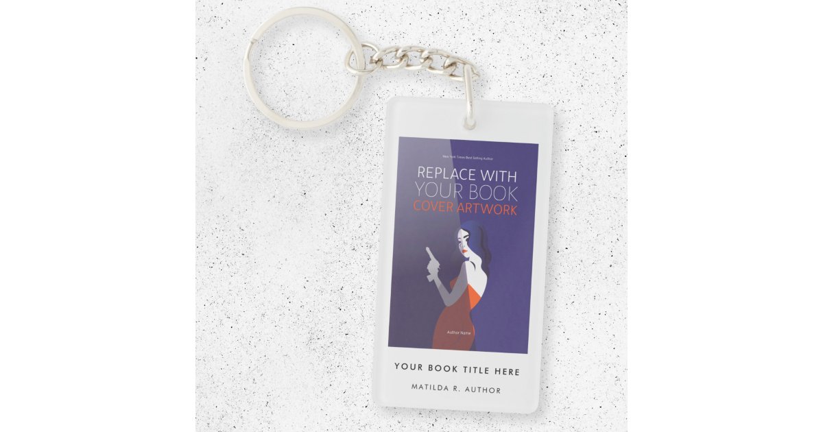 Book Cover | Author Book Launch Promotional Keychain | Zazzle