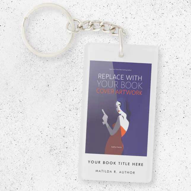 Book Cover | Author Book Launch Promotional Keychain | Zazzle