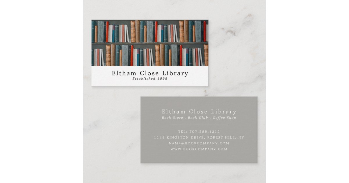 Book Display, Librarian, Library Business Card | Zazzle