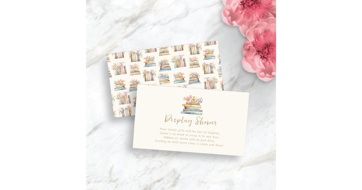 Book Display Shower Card | Zazzle