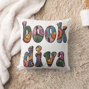 Book Diva Art Pillow | Zazzle