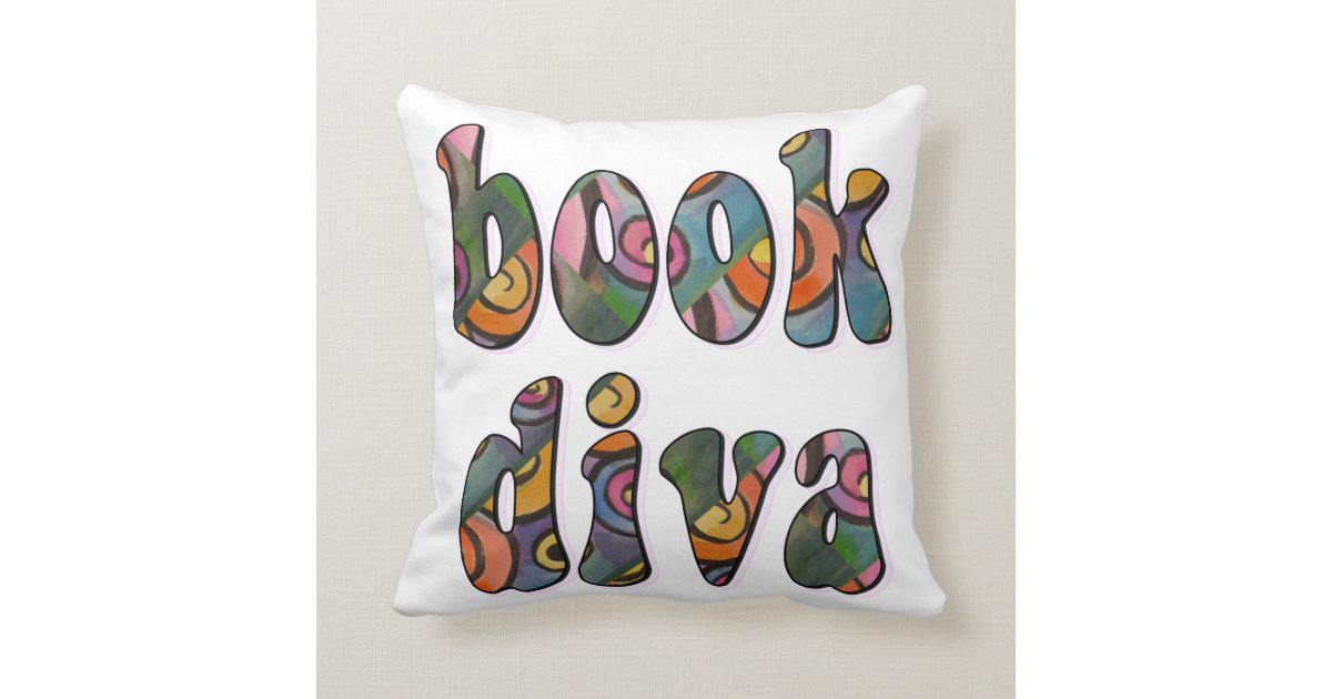 Book Diva Art Pillow | Zazzle.com