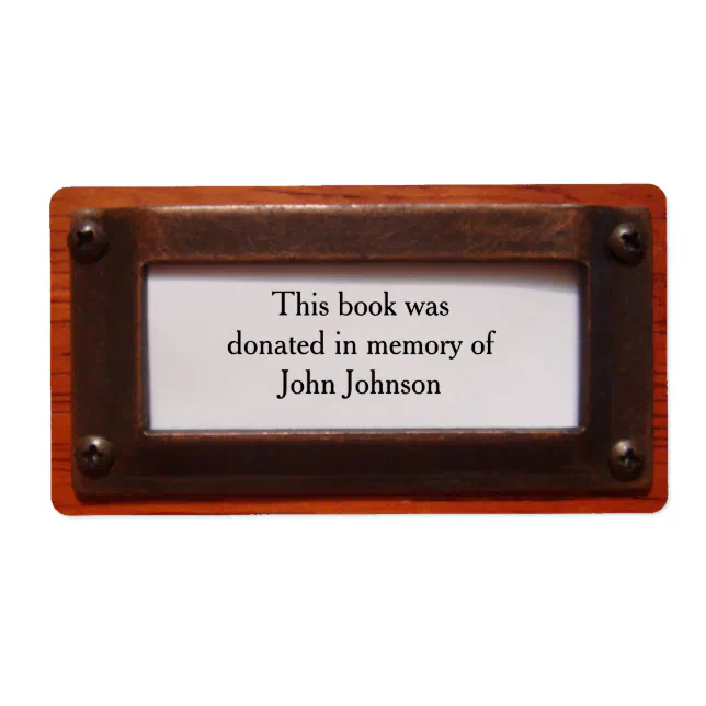 Book Donation Bookplate | Zazzle