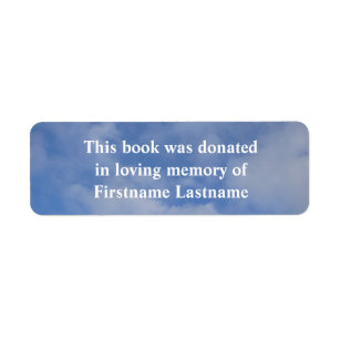 Donation Bookplates & Labels | Zazzle