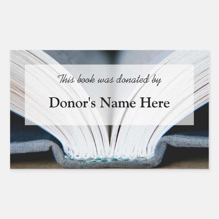 Book Donation Sticker | Zazzle.com