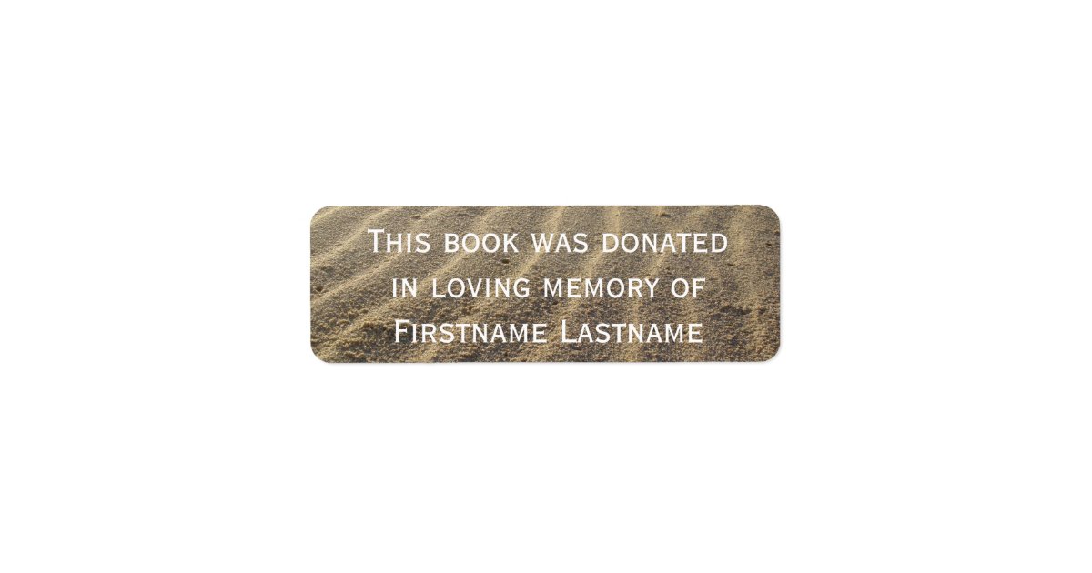 Book Donation Sticker Sand | Zazzle