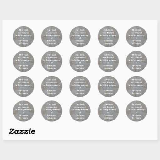 Book Donation Sticker Stone | Zazzle