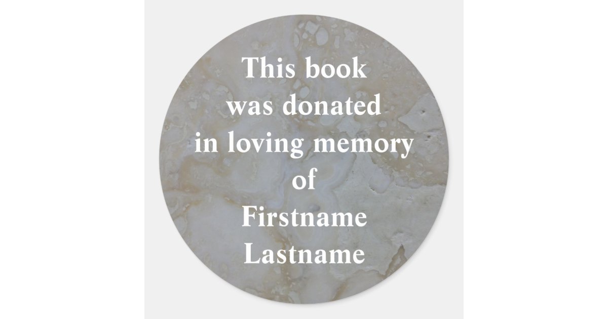 Book Donation Sticker Stone | Zazzle