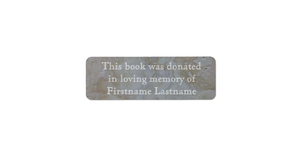 Book Donation Sticker Travertine | Zazzle